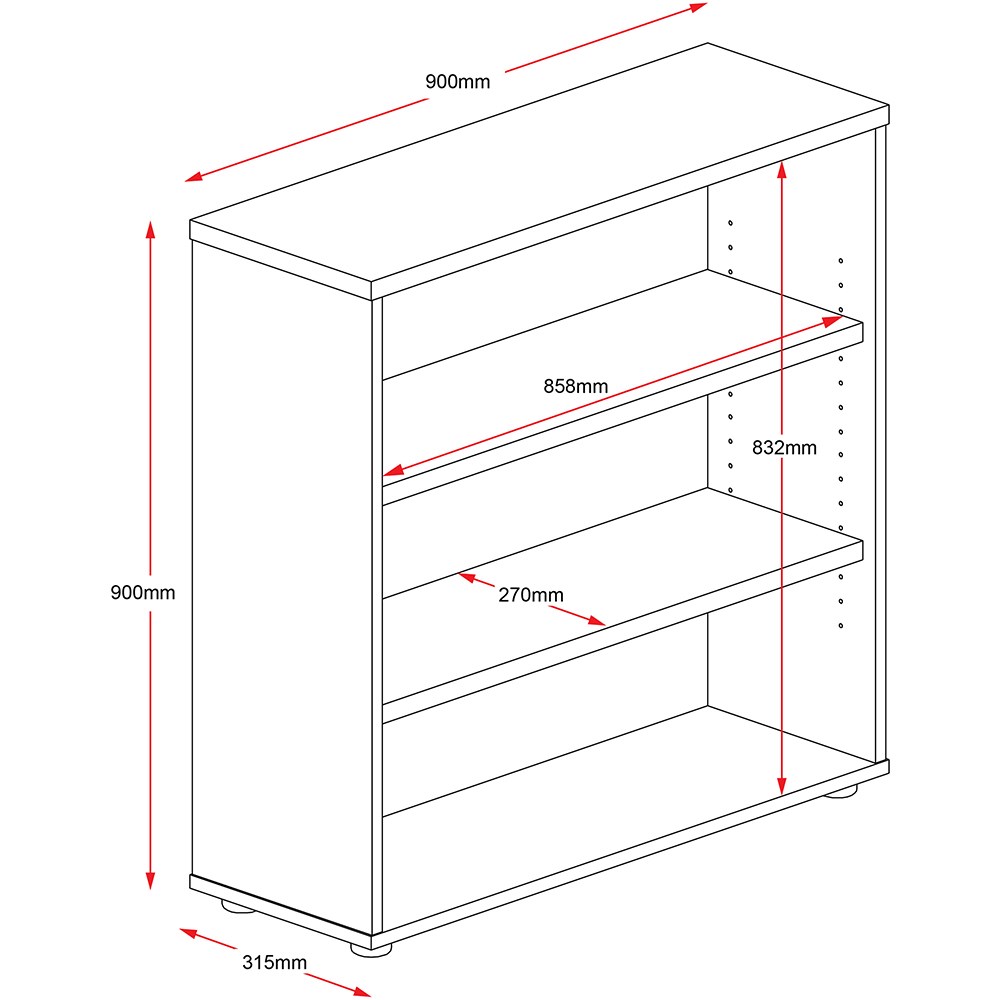 Storage - Rapidline Rapid Worker Bookcase 2 Shelves 900W x 315D x ...